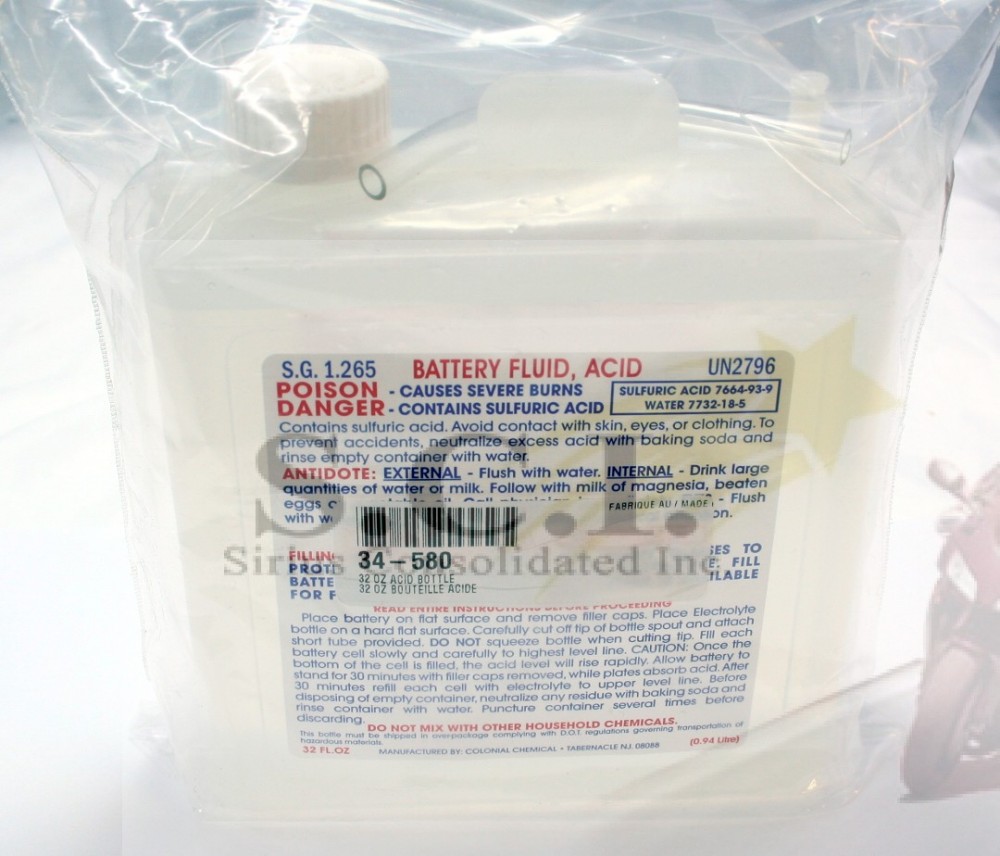 BULK BATTERY ACID 32 OUNCES